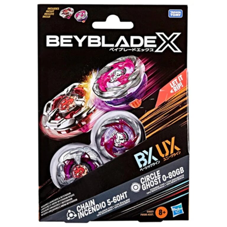 Beyblade X Chain Incendio 5-60HT & Circle Ghost 0-80GB Dual Pack - Spel ...